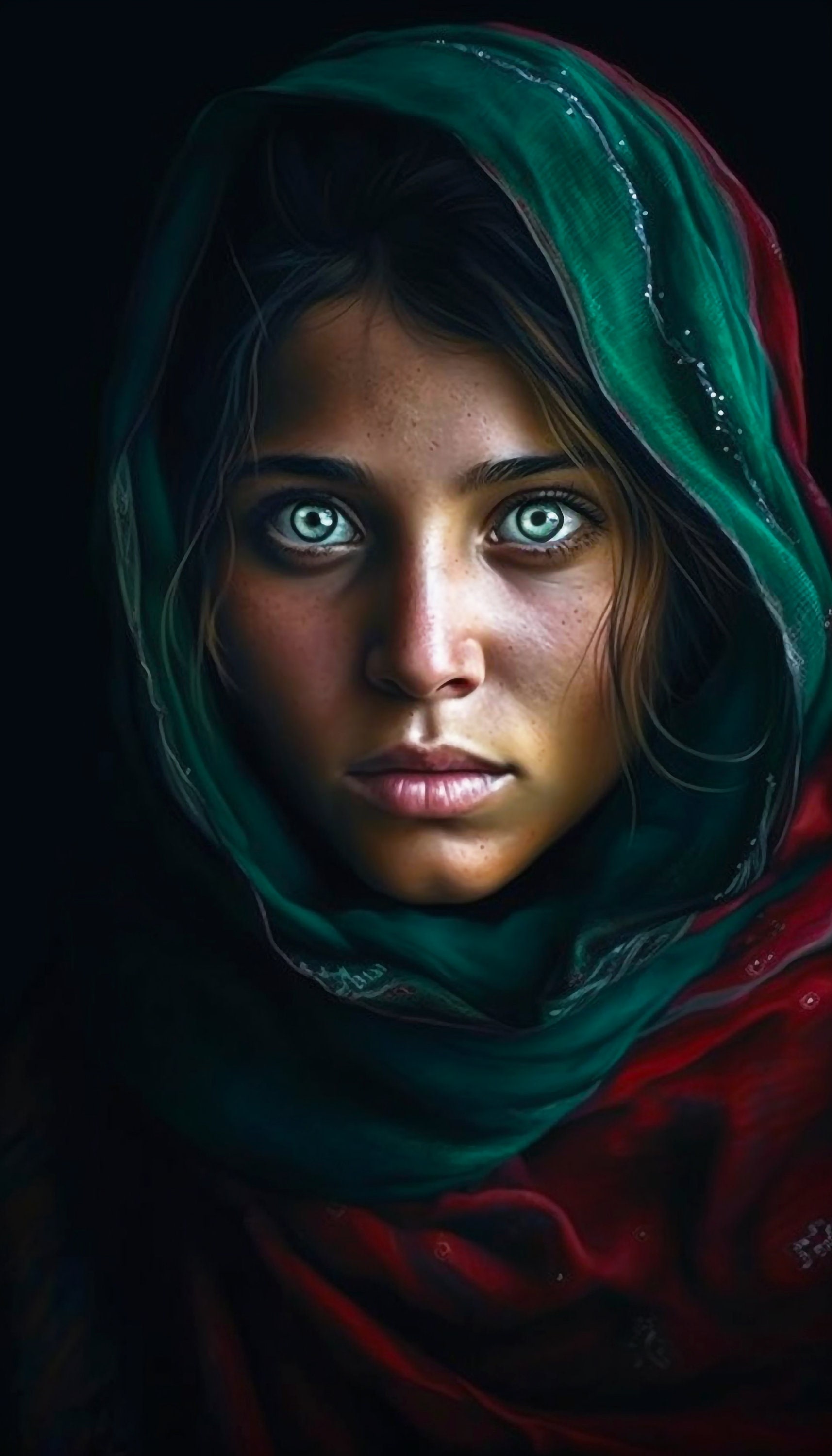 Woman Portrait, Digital Art Print, AI Generated, Wall Art, AI Art ...