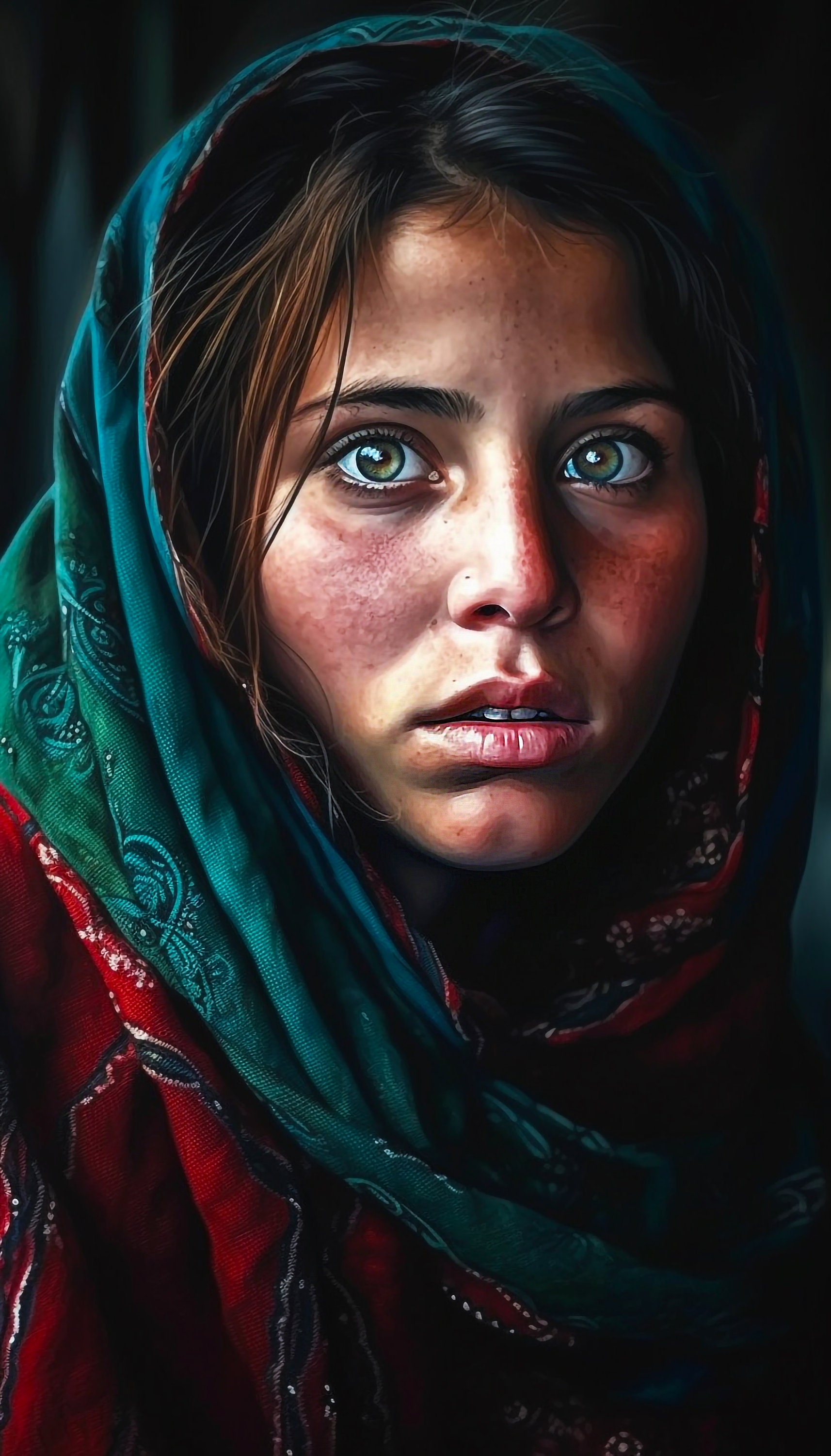 Woman Portrait, Digital Art Print, AI Generated, Wall Art, AI Art ...