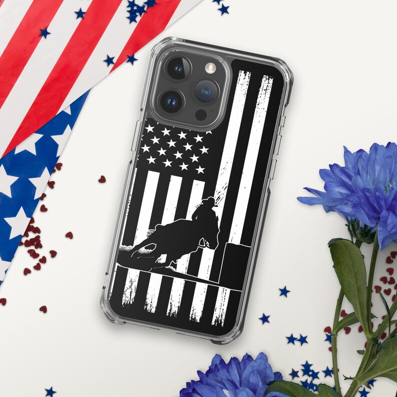 US Flag Cowgirl Rodeo Western Horse Barrel Racing - Etsy