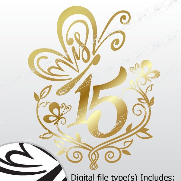 Quinceanera Butterfly Svg - Etsy