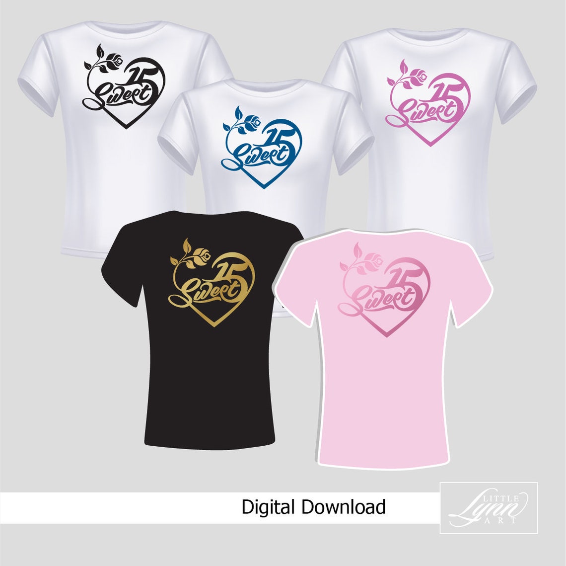 My Sweet 15 SVG | Mis 15 Quinceanera | Digital Download DXF - Etsy