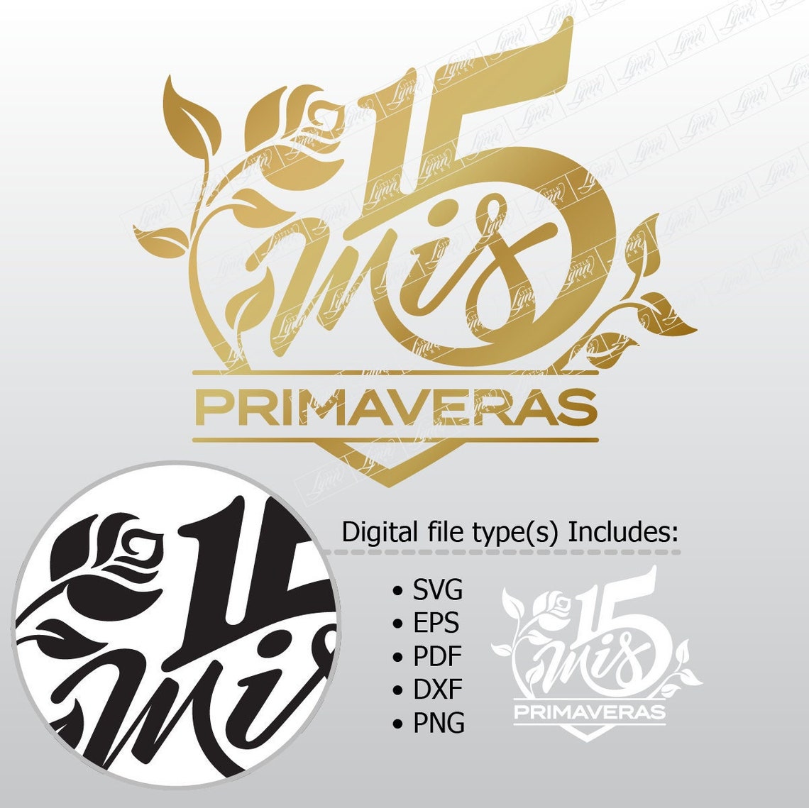 Mis Quince Primaveras SVG | Quinceañera Svg | Digital Download PNG DFX ...