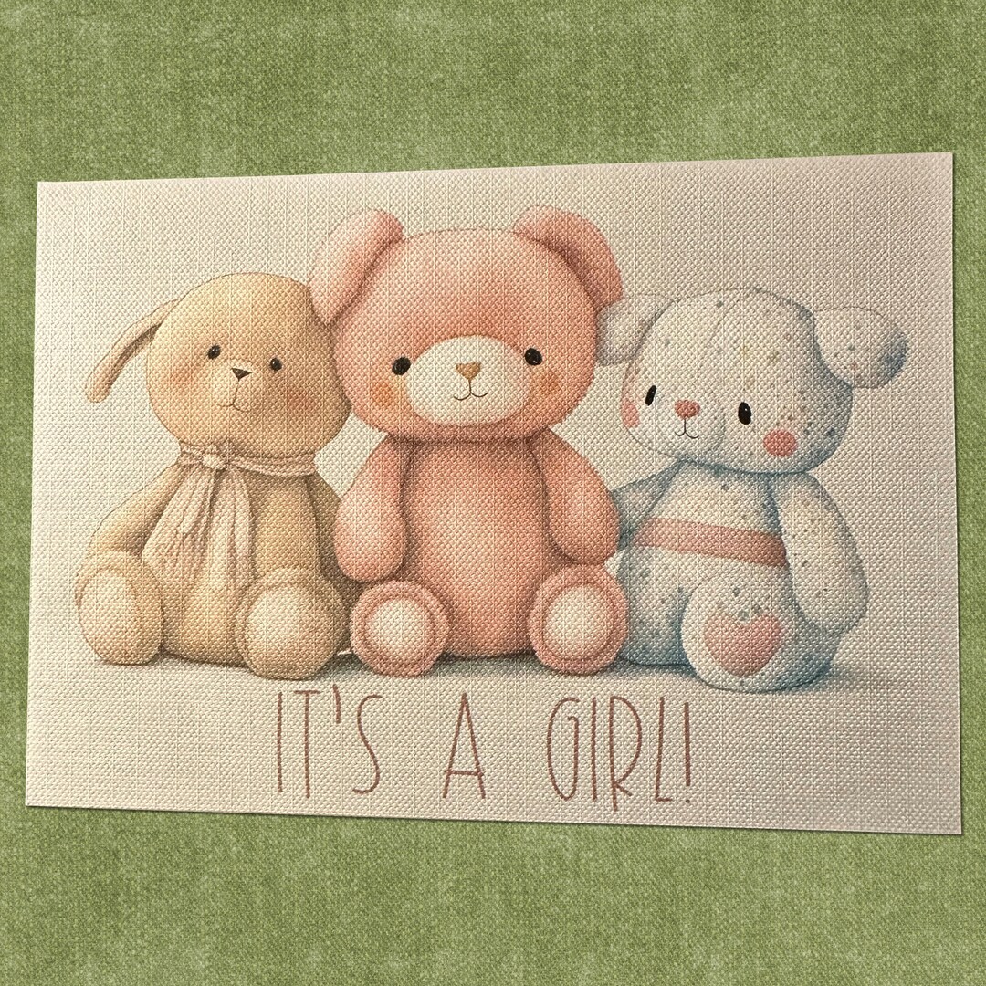 It's A Girl Card - Etsy
