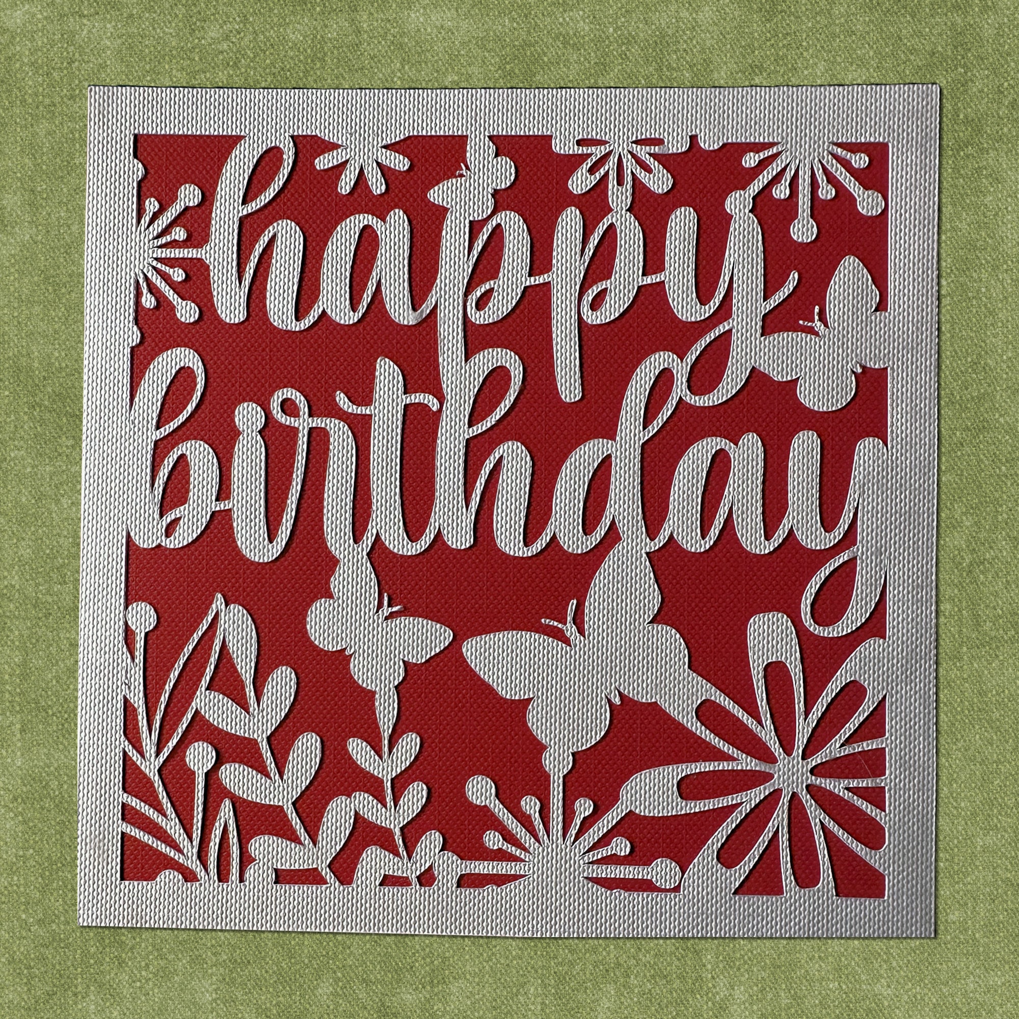 Happy Birthday Cutout Layered Card - Etsy