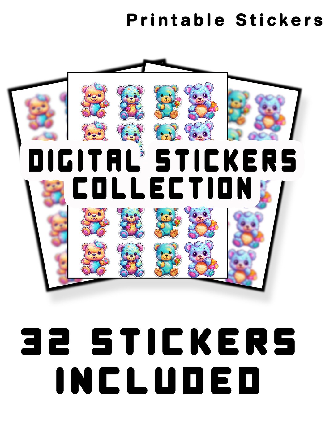 Cute Printable Stickers Printable Scrapbook Stickers - Etsy