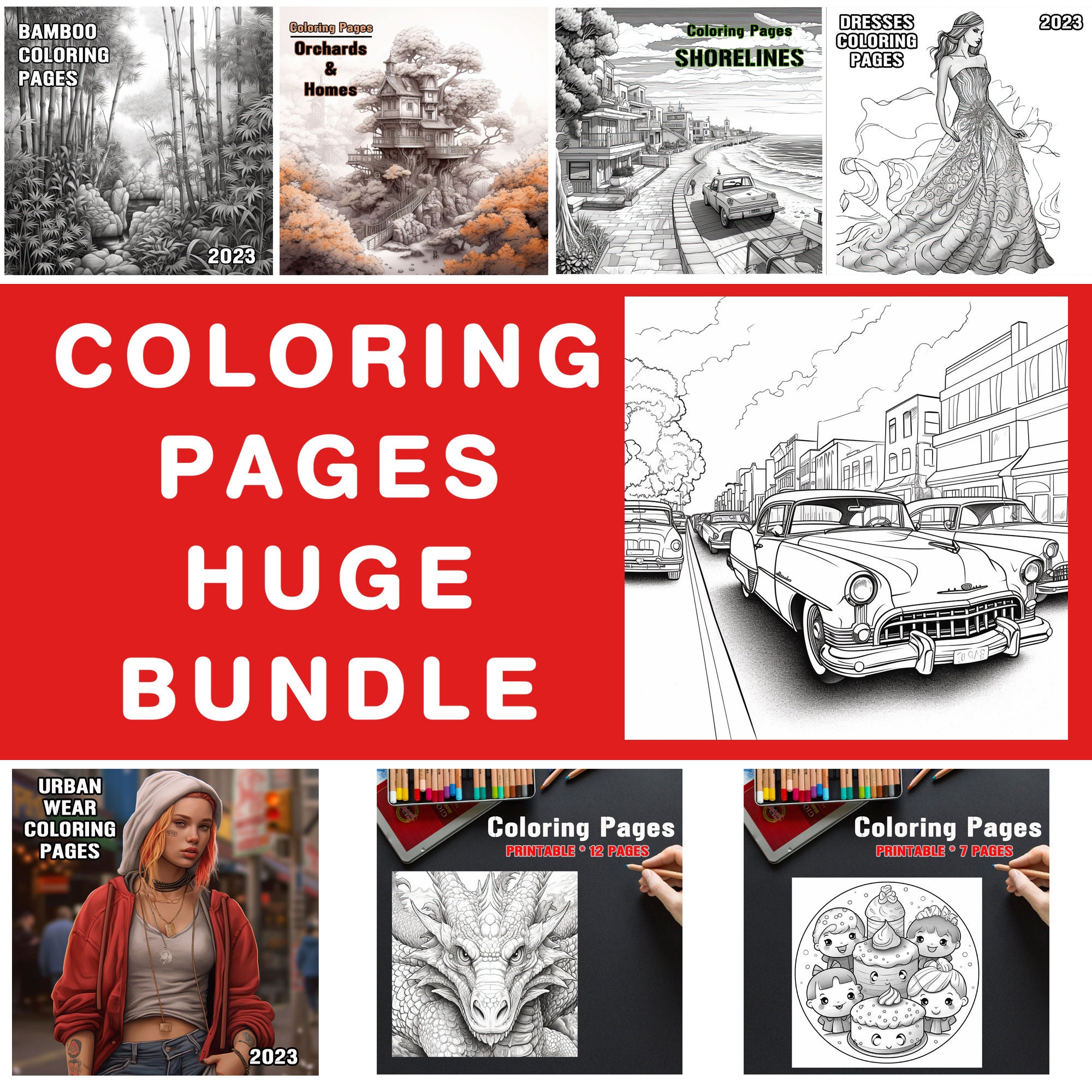 Colouring DIY Sheet: Folio Coloring Surface, Adults Crayon Book Bundle ...