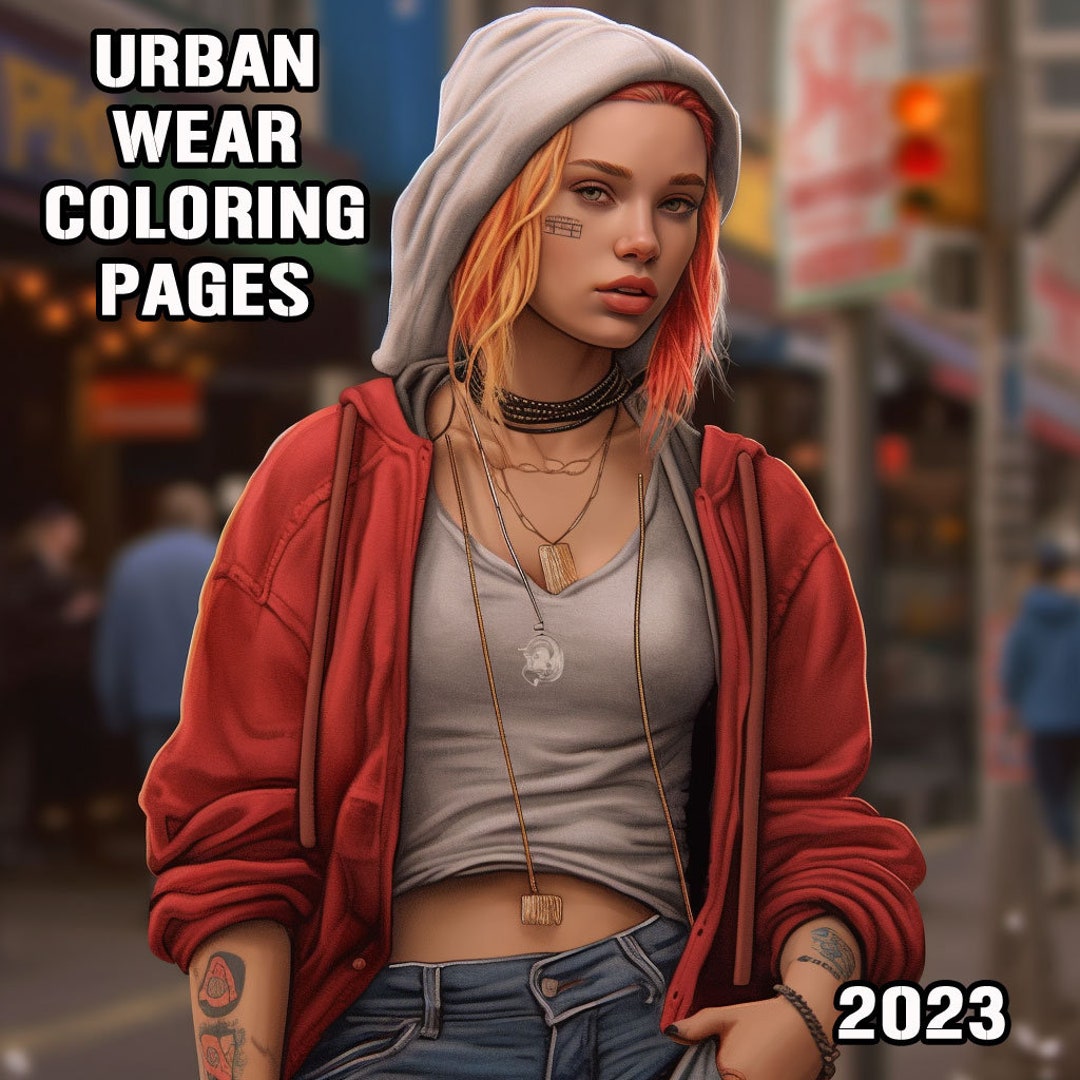 Coloring in Pages of Urban Wear, Adult Color Page, Coloring Paged, Cute ...