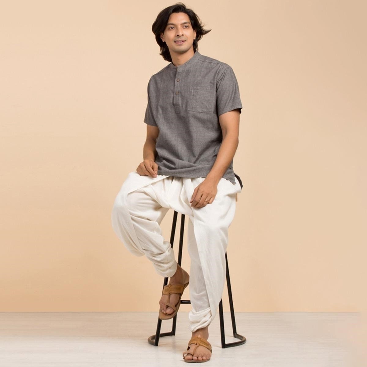 Ishas Ready to Wear Unisex Dhoti Pantsoff White / Panchakacham.easy to ...