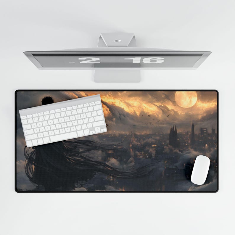 Vin Overlooking Luthadel - Mistborn Desk Mat | Fantasy Mouse Pad ...