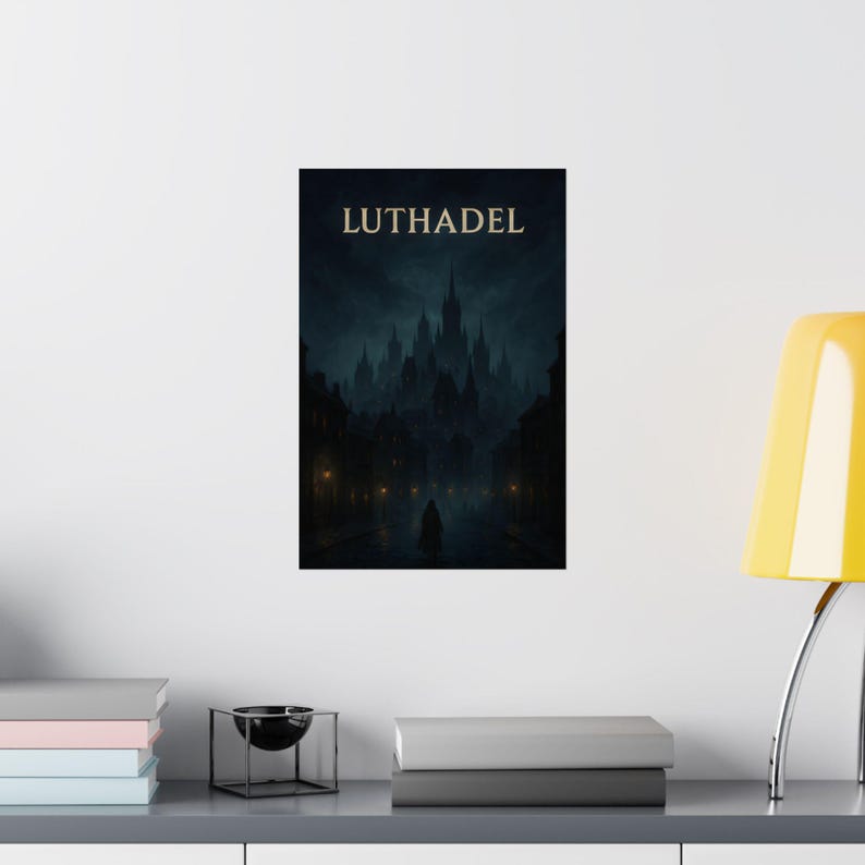 Luthadel Poster - Mistborn Night City Art Print - Fantasy Gothic Street ...