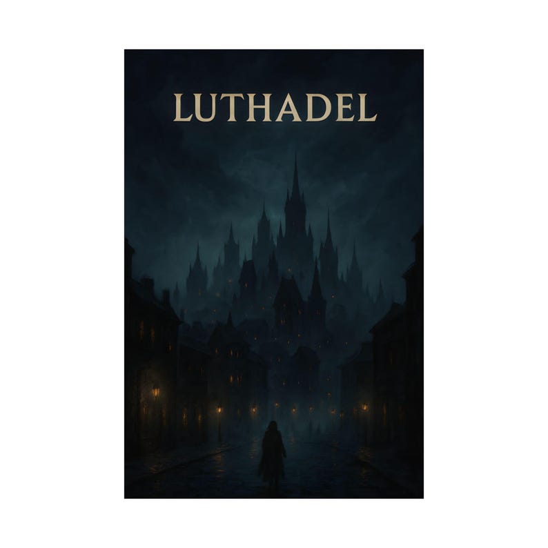 Luthadel Poster - Mistborn Night City Art Print - Fantasy Gothic Street ...