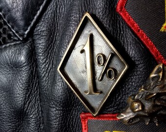 1% Badge/ Bronze Metal/ Diamond / One Percent Badge - Etsy