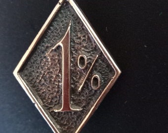 1% Badge/ Bronze Metal/ Diamond / One Percent Badge - Etsy