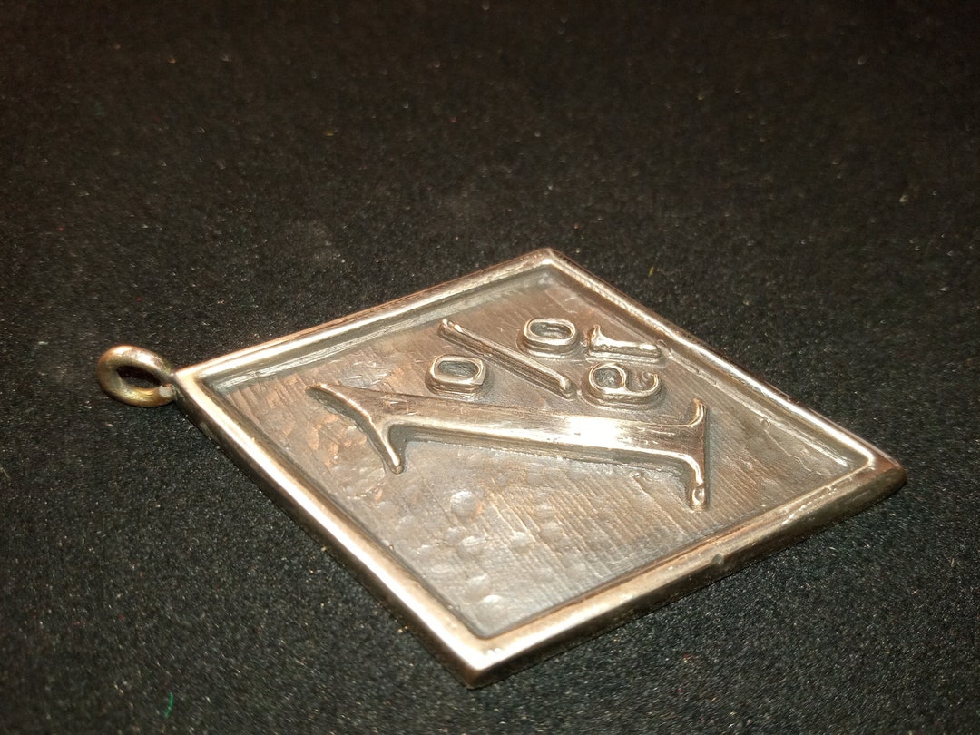 1%er Pendant/ Bronze Metal/ Diamond / One Percenter Pendant - Etsy