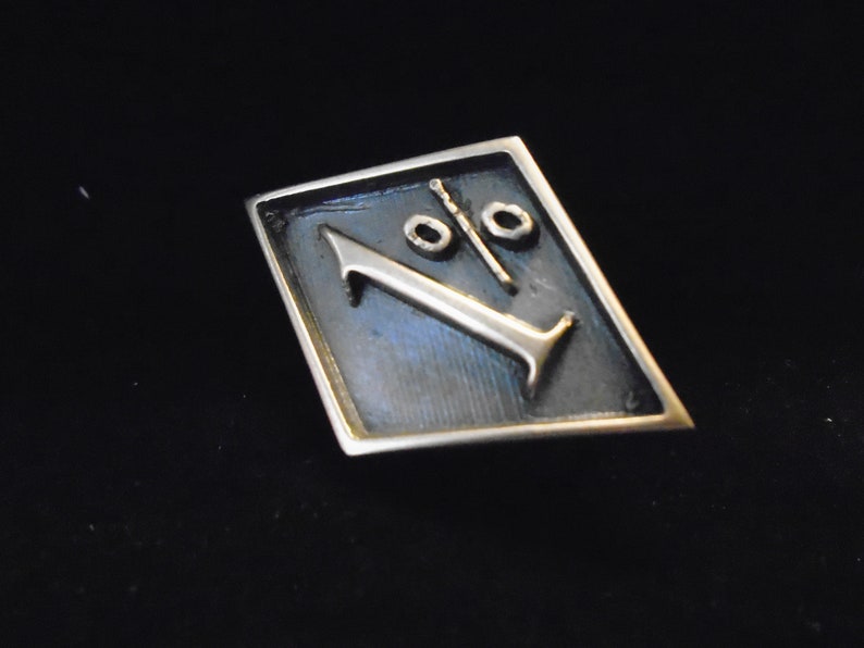 1% Badge/ Bronze Metal/ Diamond / One Percent Badge - Etsy