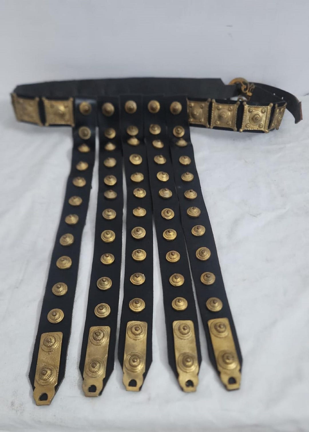 Roman Leather Apron Belt: Wearable Costume Armor With Brass Fittings - Etsy