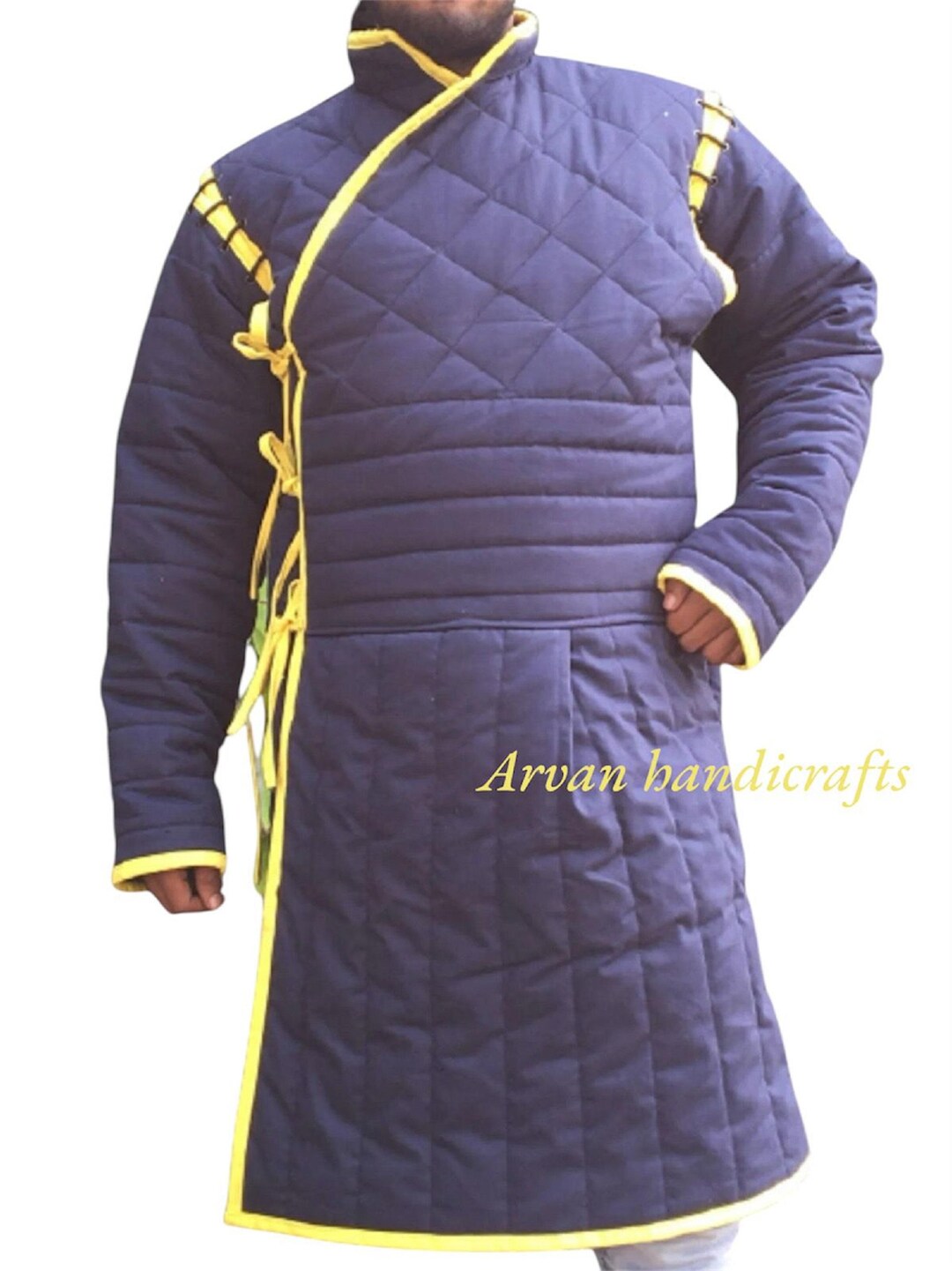 Medieval White Gambeson: SCA LARP Armor - Golden Horde Style - Etsy