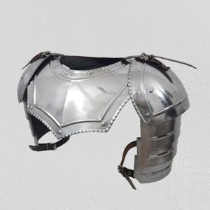 Handmade Medieval Steel Gorget & Pouldron Armor: Knight Costume Set - Etsy