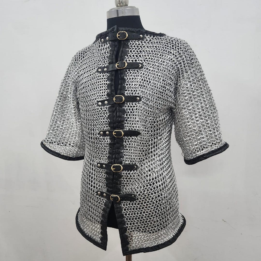 Aluminium 10 Mm Flat Ring Riveted With Washer Chainmail Shirt Larp ...