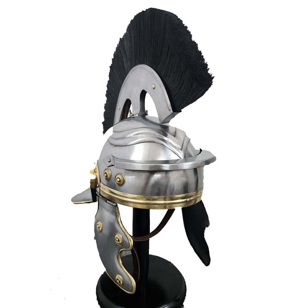 Roman Imperial Centurion Helmet With Plume & Wooden Stand - Etsy