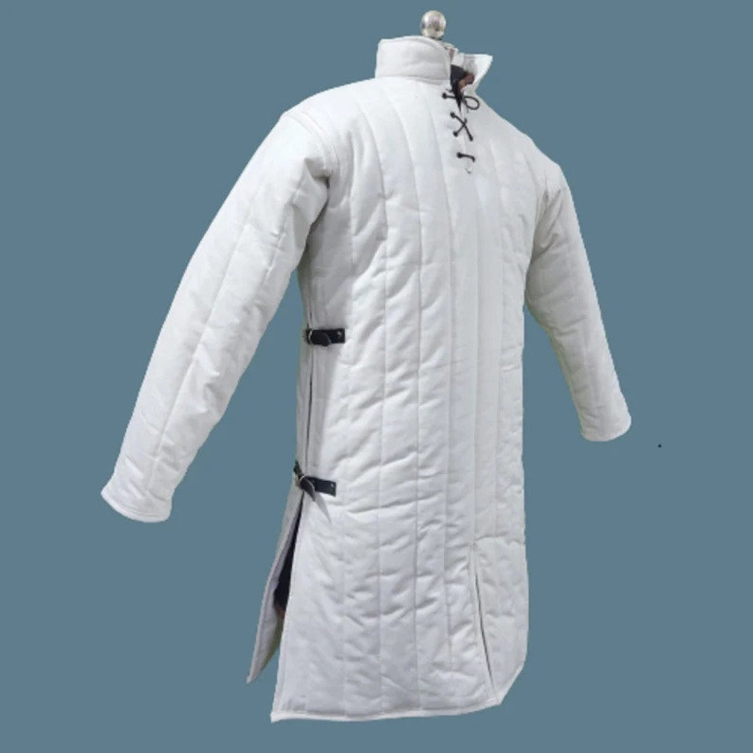 Medieval White Gambeson ,outfit Knight Armor ,gambeson Clothing , Sca ...