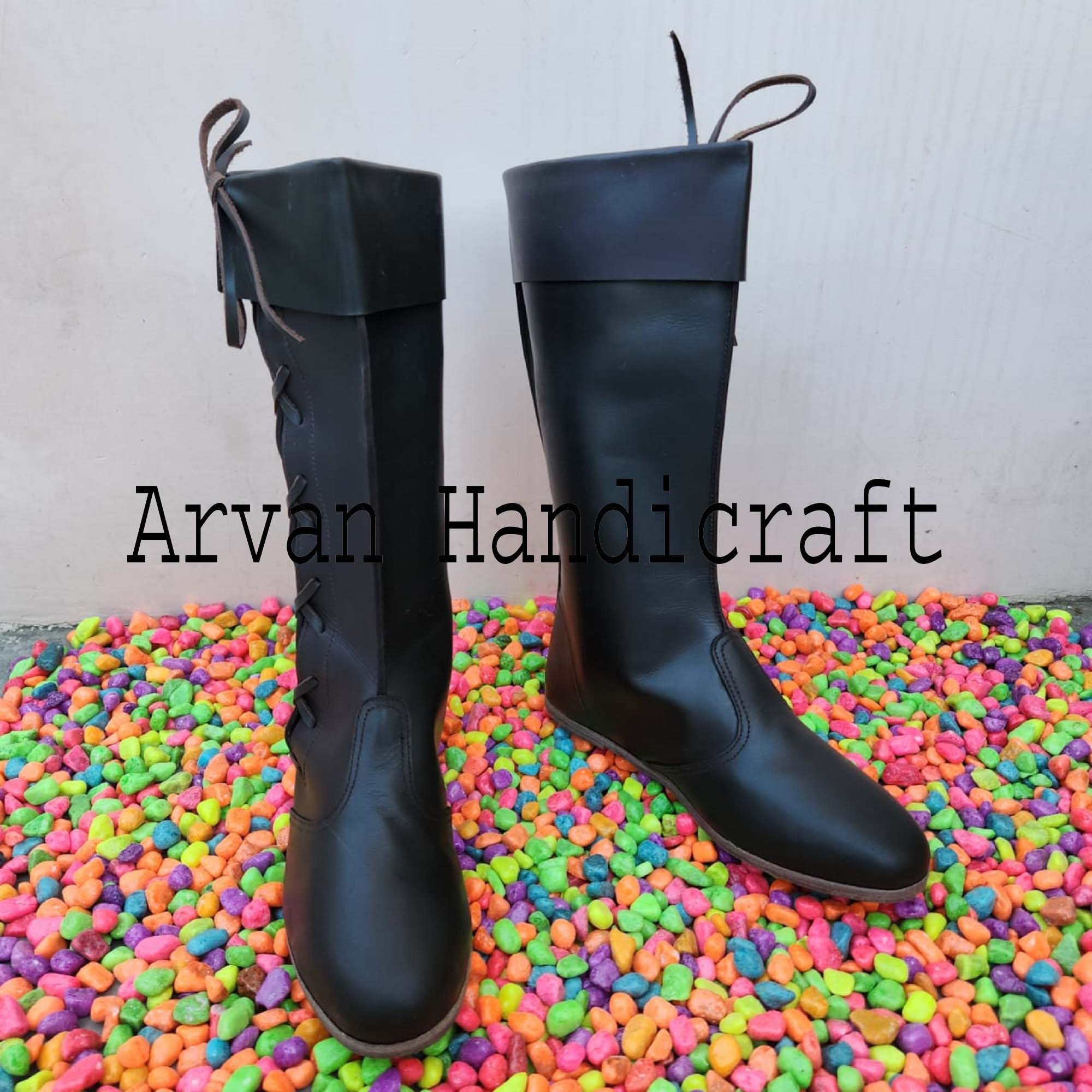 Renaissance Fair Leather Boots Medieval Leather Boots Renaissance SCA ...