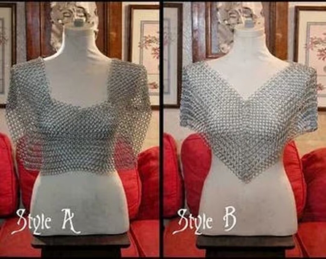 Chainmail Collar Metal Aluminium Chainmail Jump Ring Shoulder - Etsy