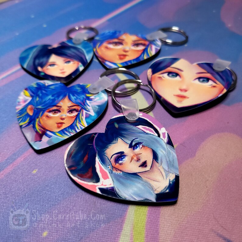 Valorant Girls Double Sided Heart Keychain Fade, Sage, Neon Gaming Cute ...