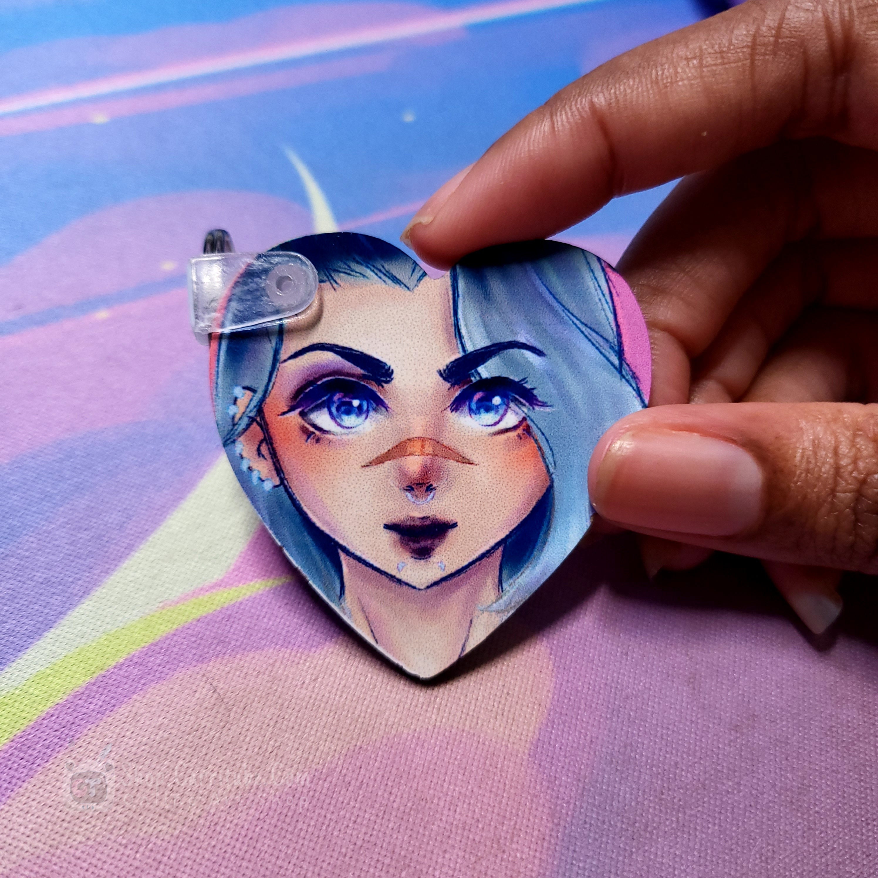 Valorant Girls Double Sided Heart Keychain Fade, Sage, Neon Gaming Cute ...