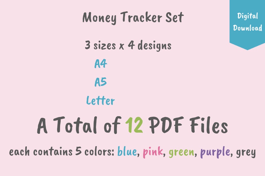Money Tracker Printable Template Calendar Digital Download - Etsy
