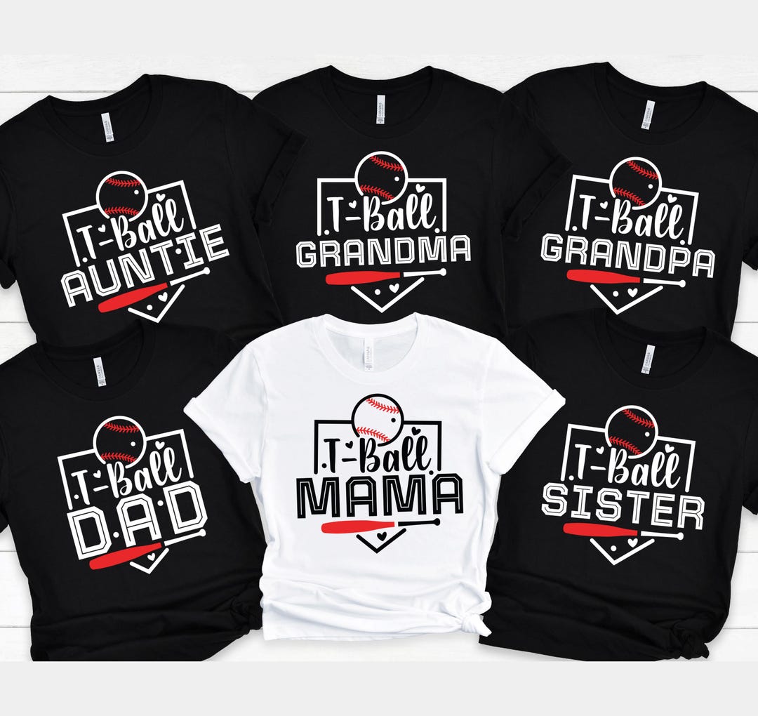 Custom T-ball Family Shirts, T Ball Matching Shirts, T Ball Mom, T Ball ...