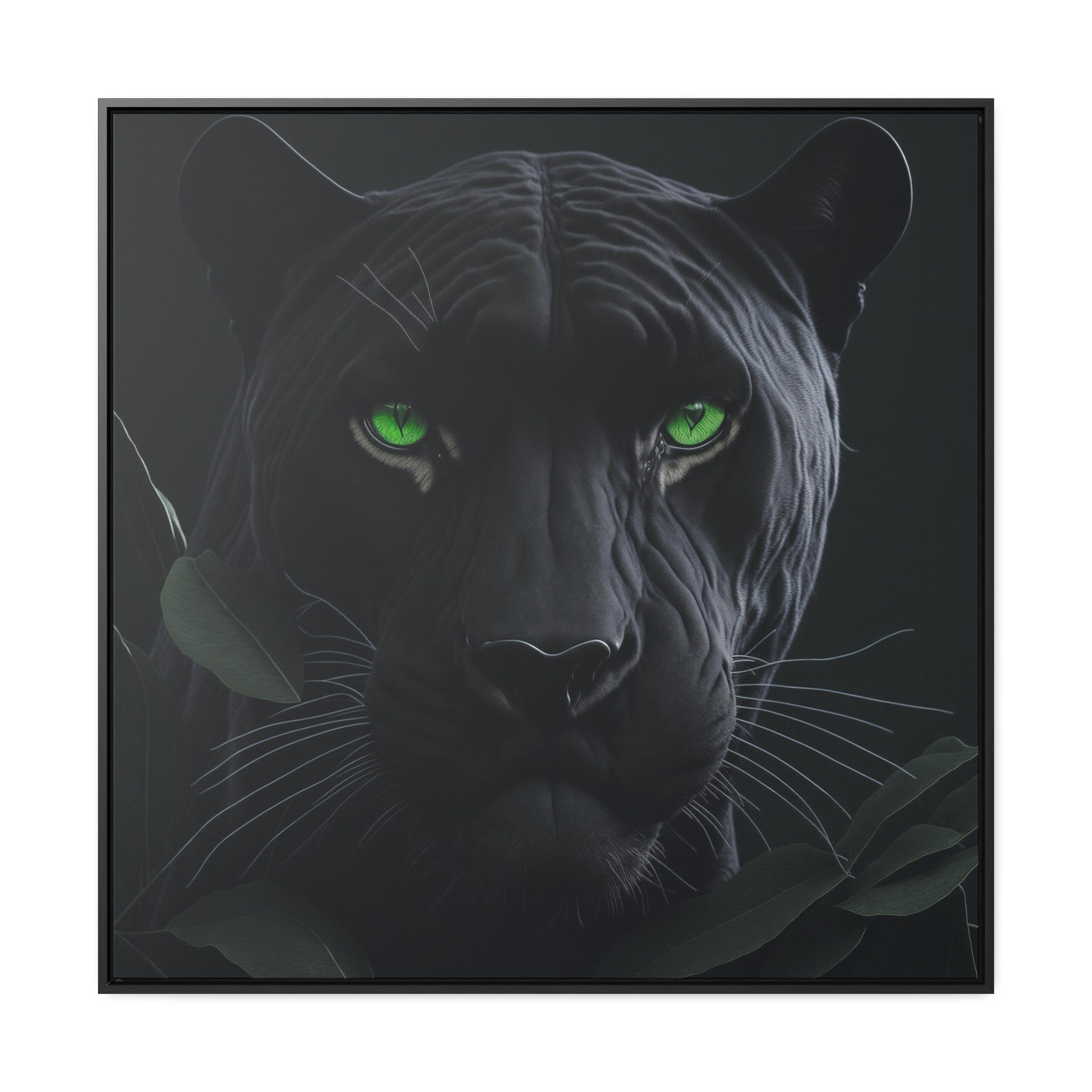 Panther Portrait: High-resolution Nature Art | Framed Canvas Print ...