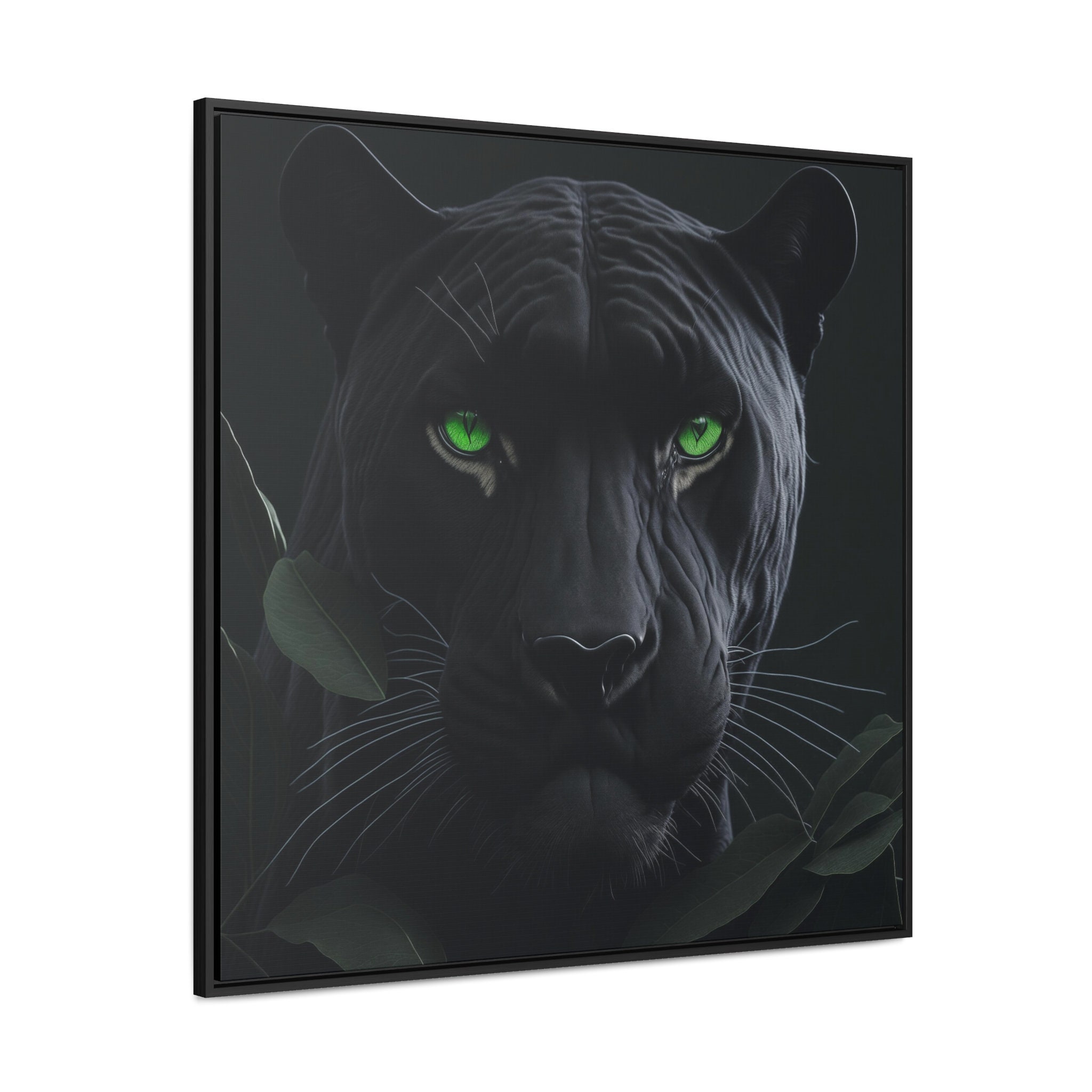 Panther Portrait: High-resolution Nature Art | Framed Canvas Print ...