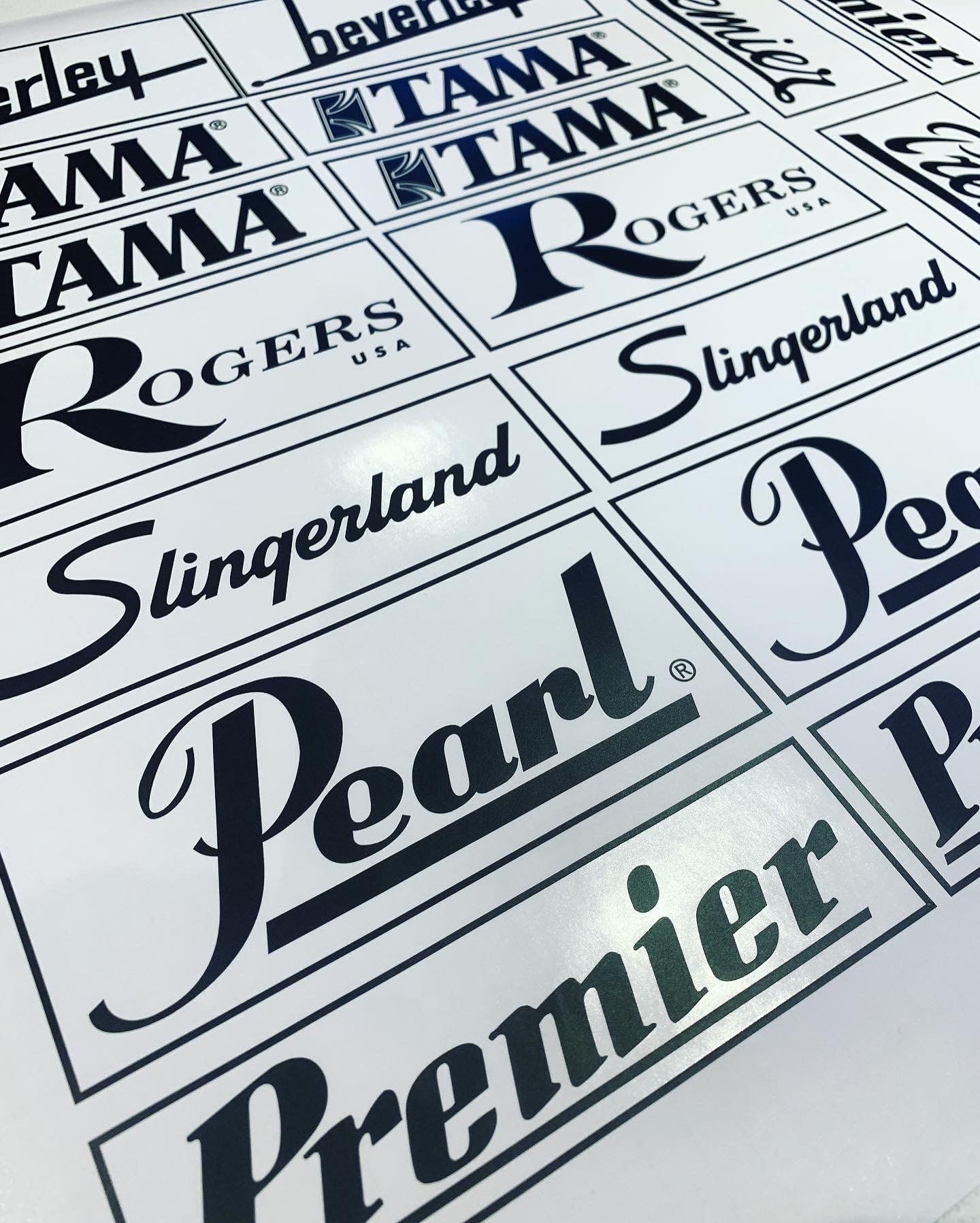 Drum Brand Logo Decal Pearl Drums Logo Mapex Sticker Tama DW Drums ...