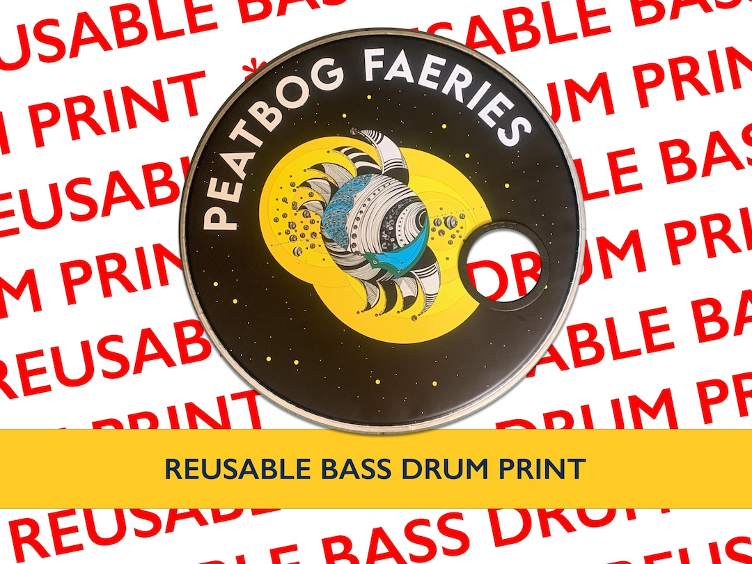 Reusable Custom Band Name Decal, Custom Printed Bass Drum Decal, Bass ...