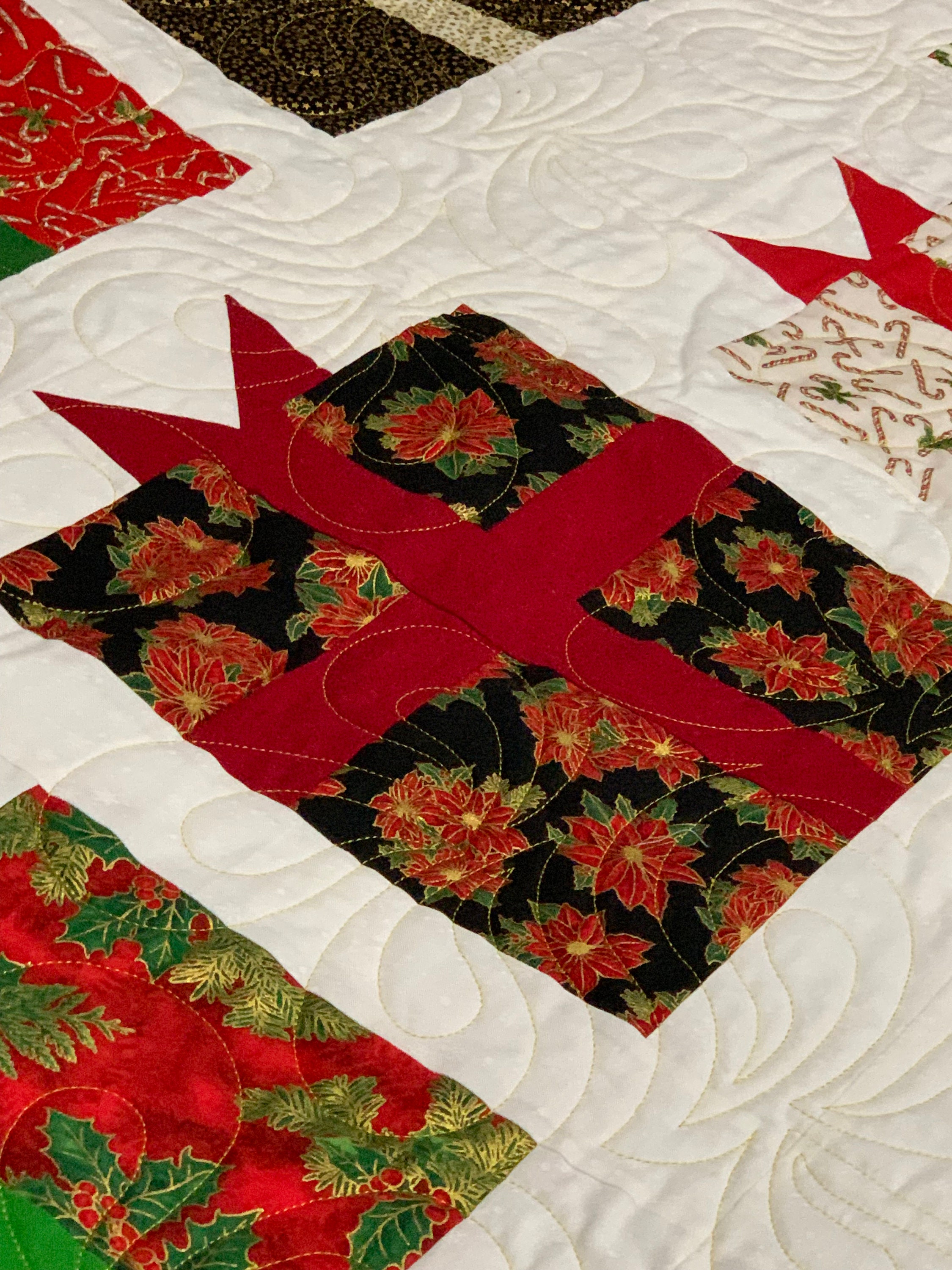 Christmas Quilt of Gift Boxes With Bows in Bright Colors - Etsy