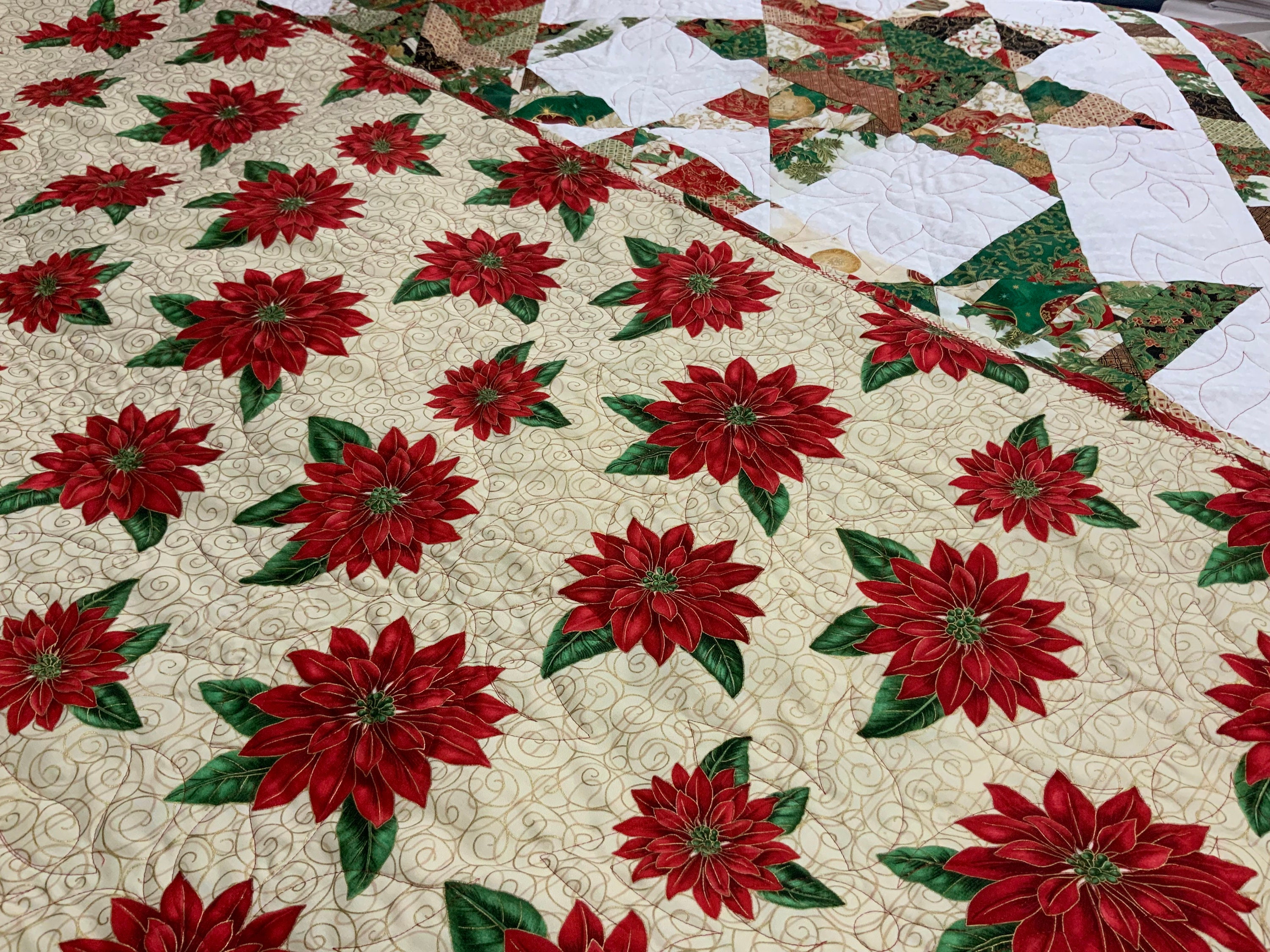 CHRISTMAS STARS in Bright POINSETTIA Fabrics - Etsy
