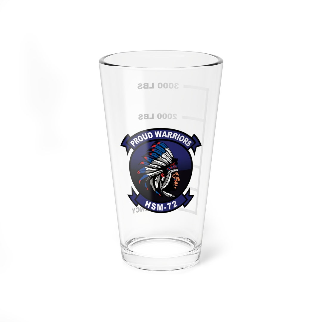 HSM-72 "proud Warriors" Fuel Low Pint Glass, MH-60R Helicopter Maritime ...