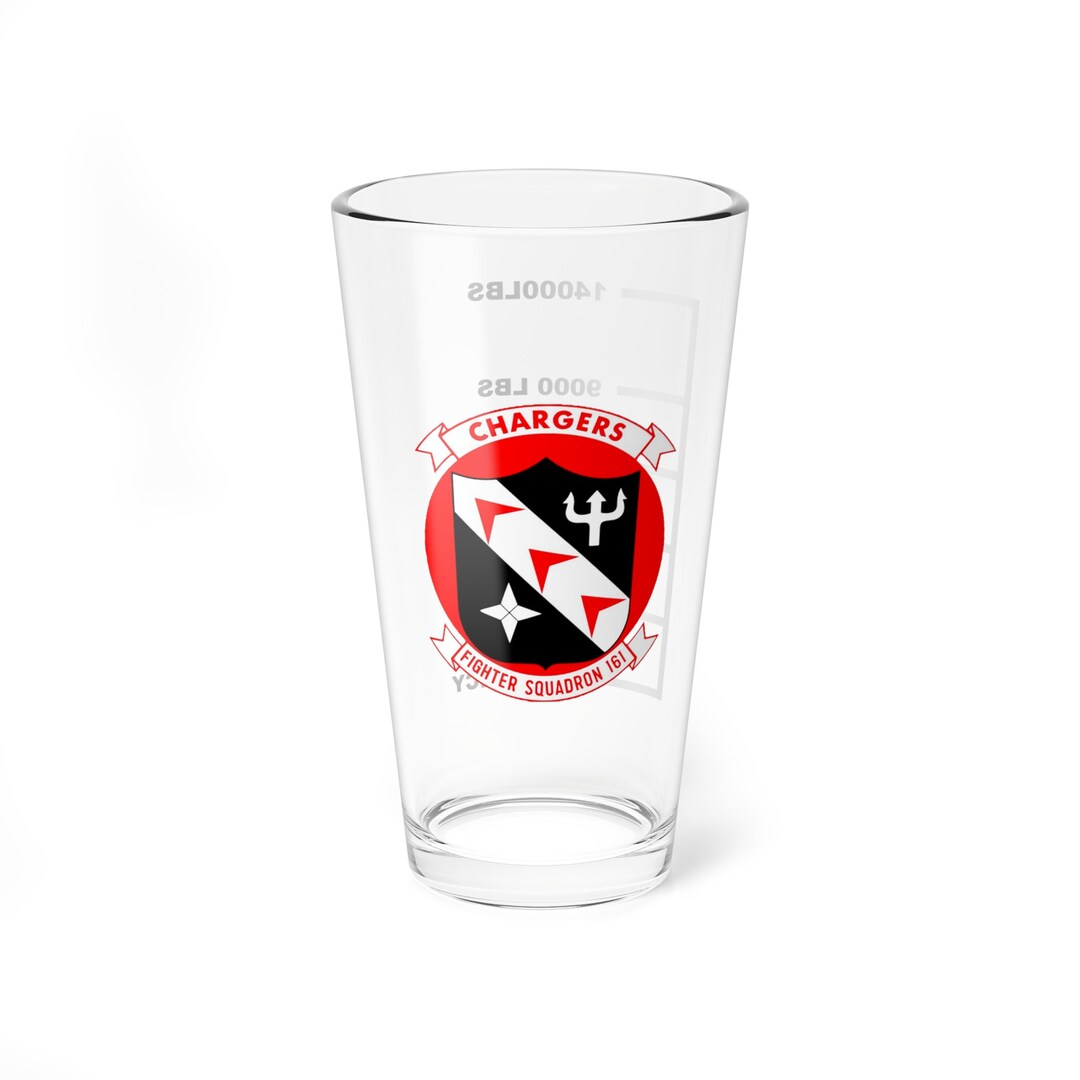 VFA-161 "chargers" (shield Logo) Fuel Low Pint Glass, Navy Fighter ...