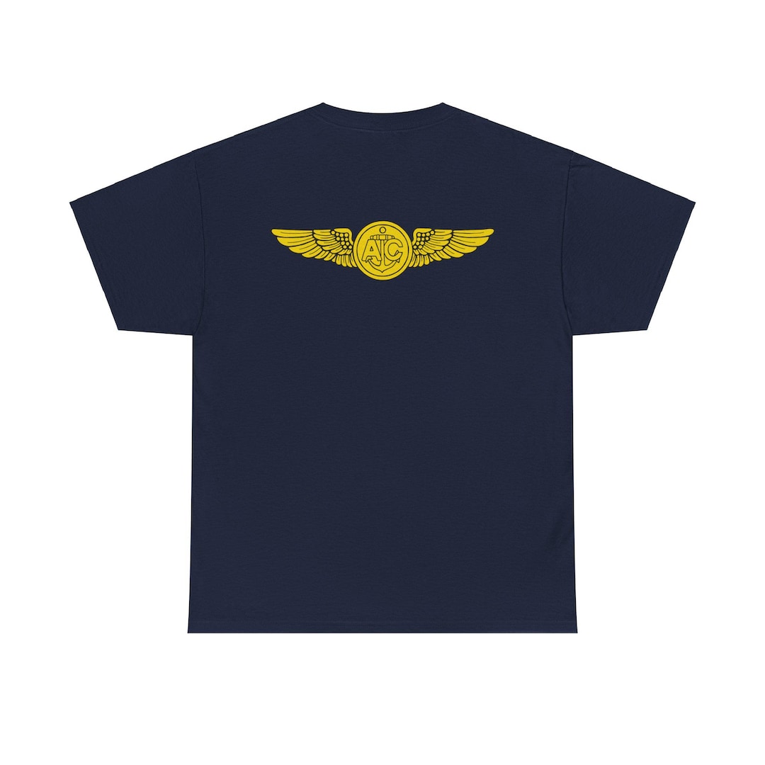 US Navy Naval Aircrewman T Shirt- Cotton Aircrew Wings High on the Back ...
