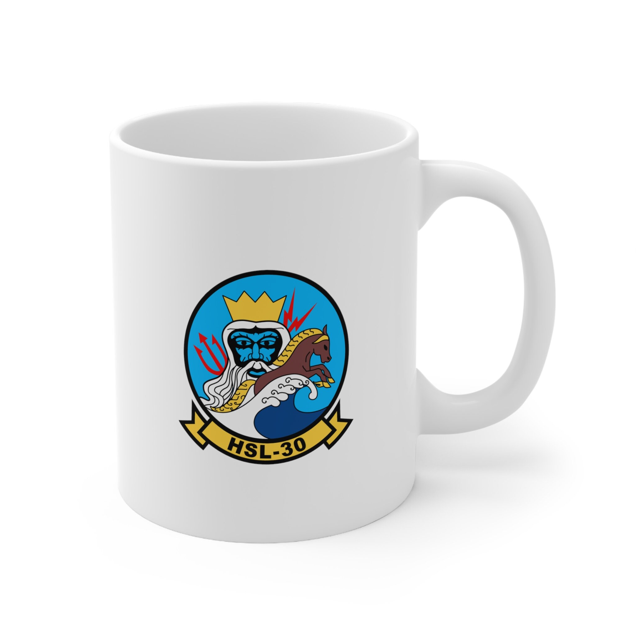 HSL-30 "neptune's Horsemen" Squadron Logo and SH-2 Profile Ceramic Mug ...