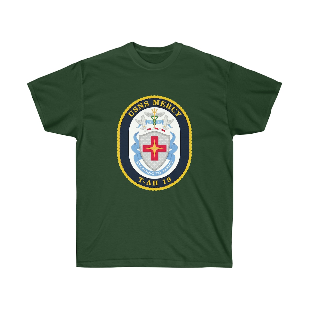 USNS MERCY TAH19 T-shirt, Navy, Veteran, Marines, Msc, Military Sealift ...