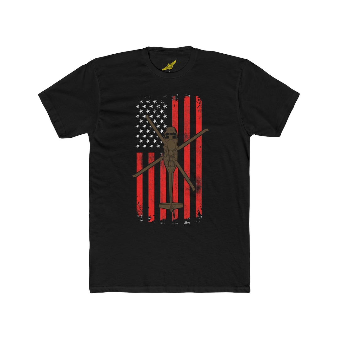 UH-60A Blackhawk Patriotic Flag Tee, US Army Utility Helicopter - Etsy