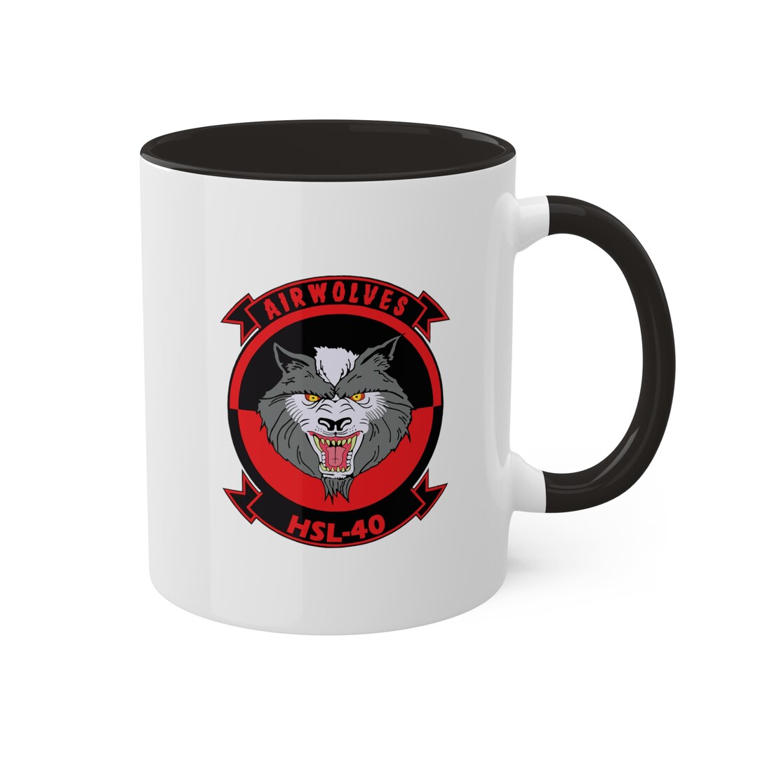 HSL-40 "airwolves" Naval Aviator 10oz. Mug, Navy, Aviation, Wings ...