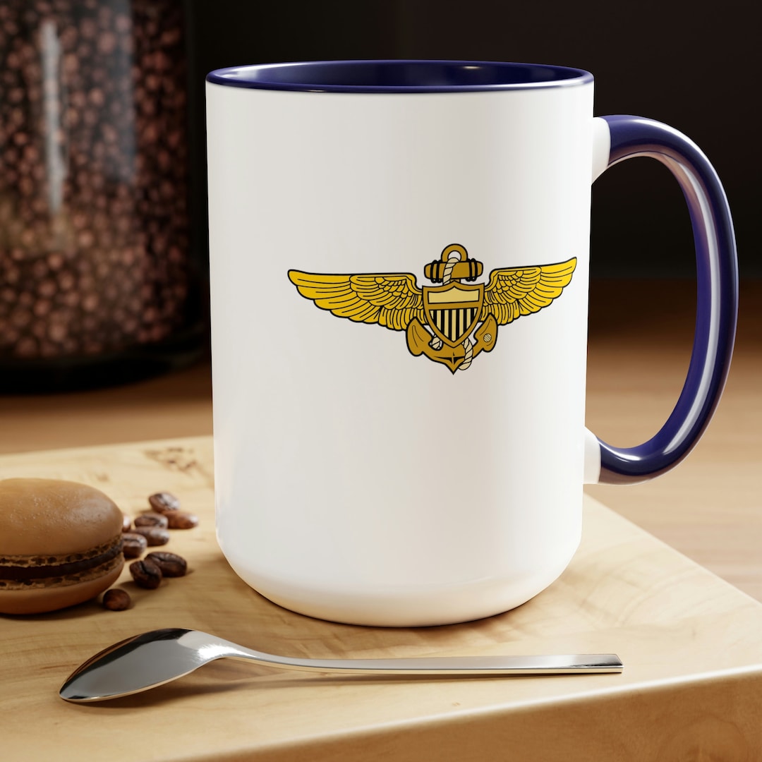 Personalized Naval Aviator Coffee Mugs, 15oz Navy, Marine Corps ...
