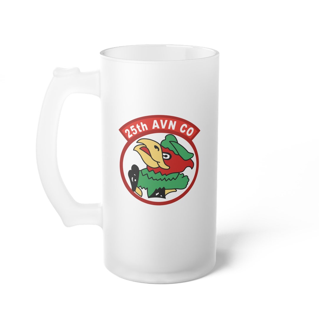 25th and 71st Aviation Company Frosted Glass Beer Mug, Army Aviation ...