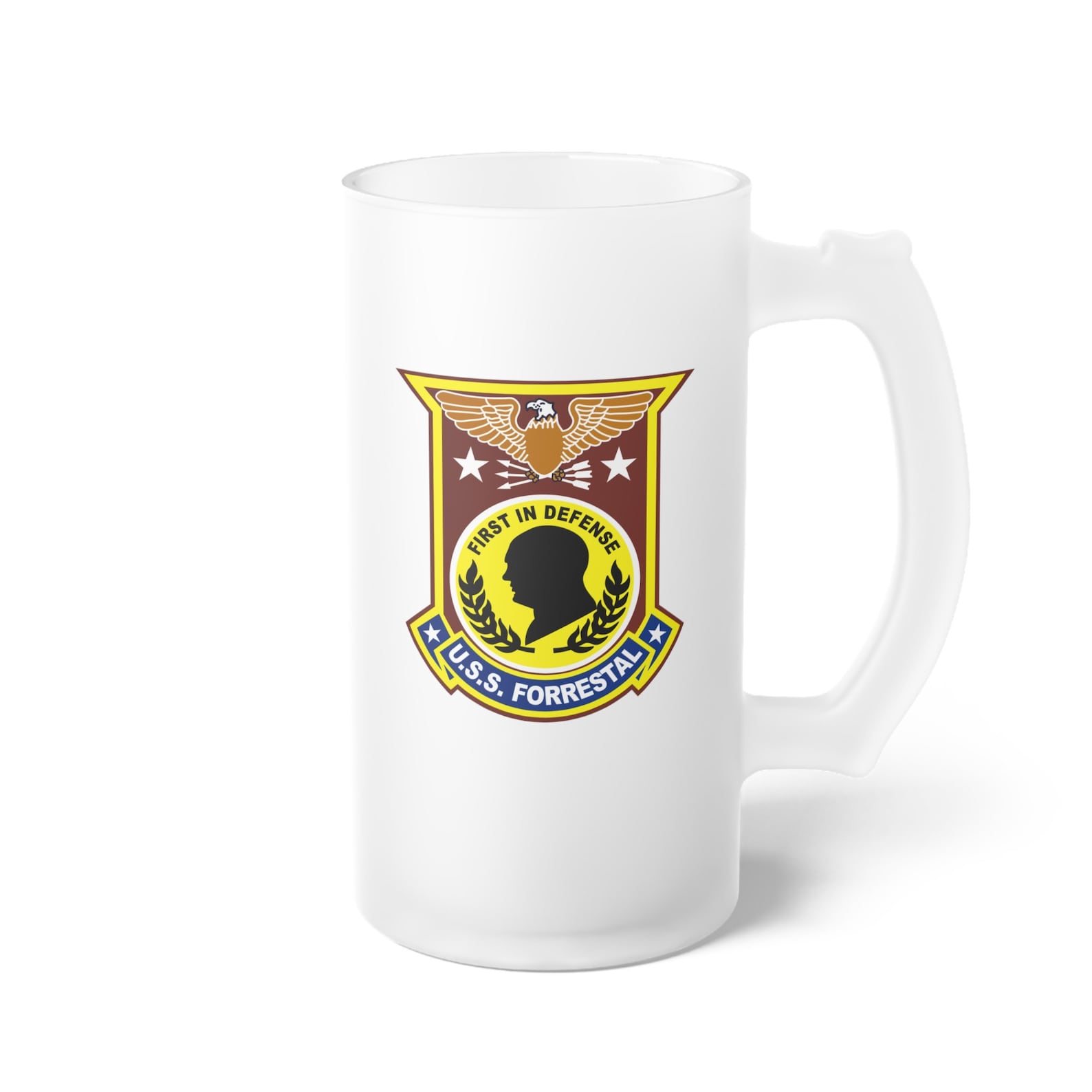 USS Forrestal ESWS Pin Frosted Glass Beer Mug - Etsy