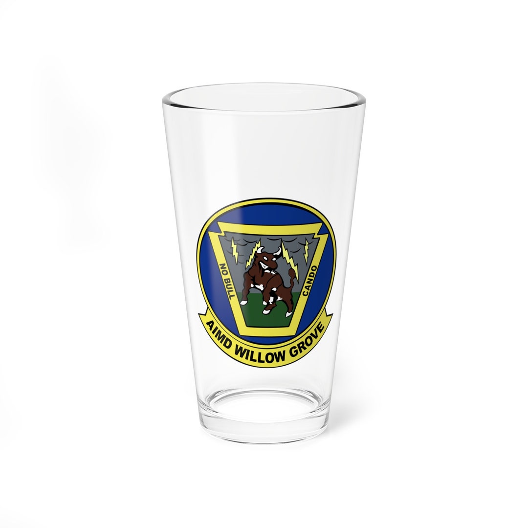 NAS Willow Grove AIMD Logo Pint Glass, Navy Aircraft Intermediate ...