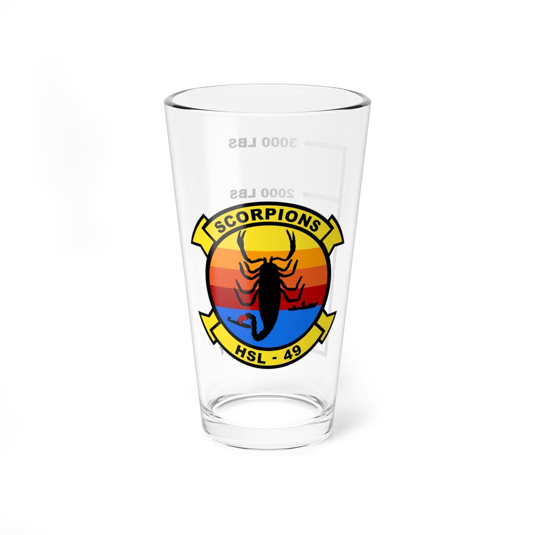 HSL-49 "scorpions" Fuel Low Pint Glass Mixing Glass, 16oz, Navy ...