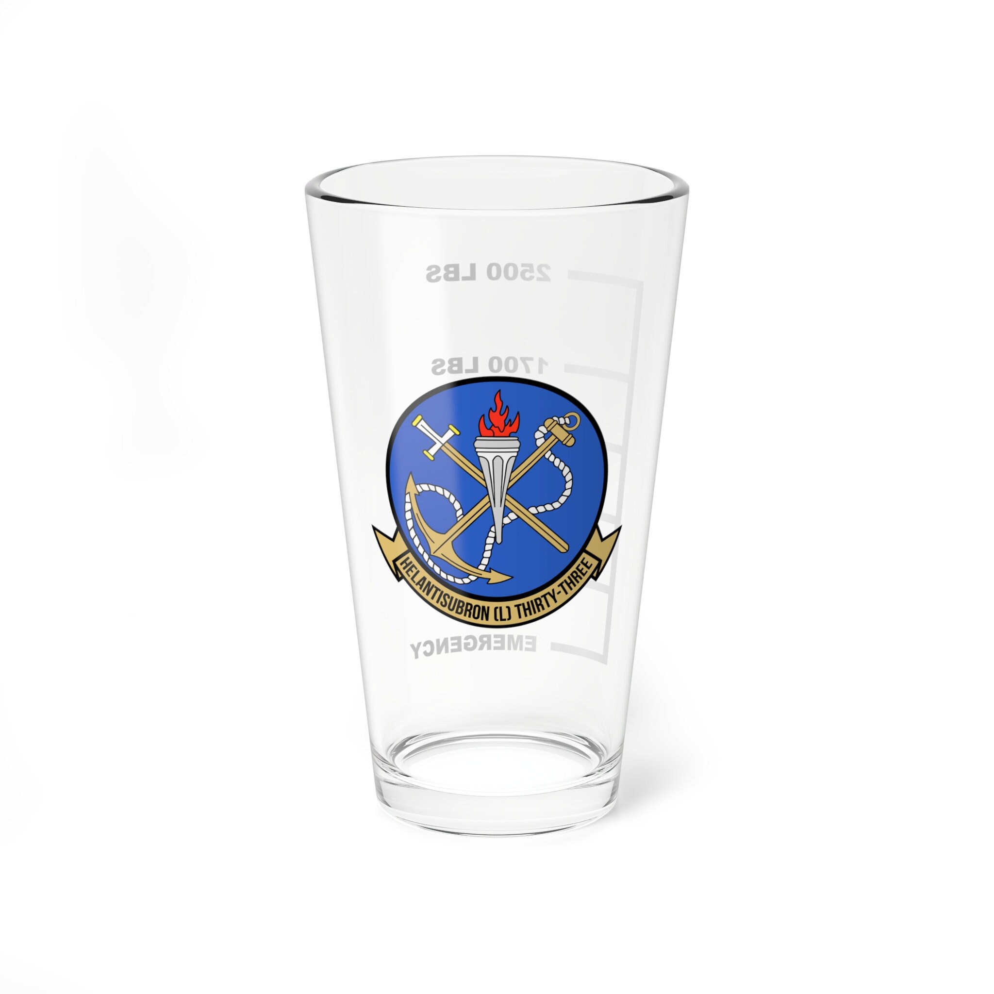 HSL-33 "seasnakes" Fuel Low Pint Glass Mixing Glass, 16oz, Navy ...